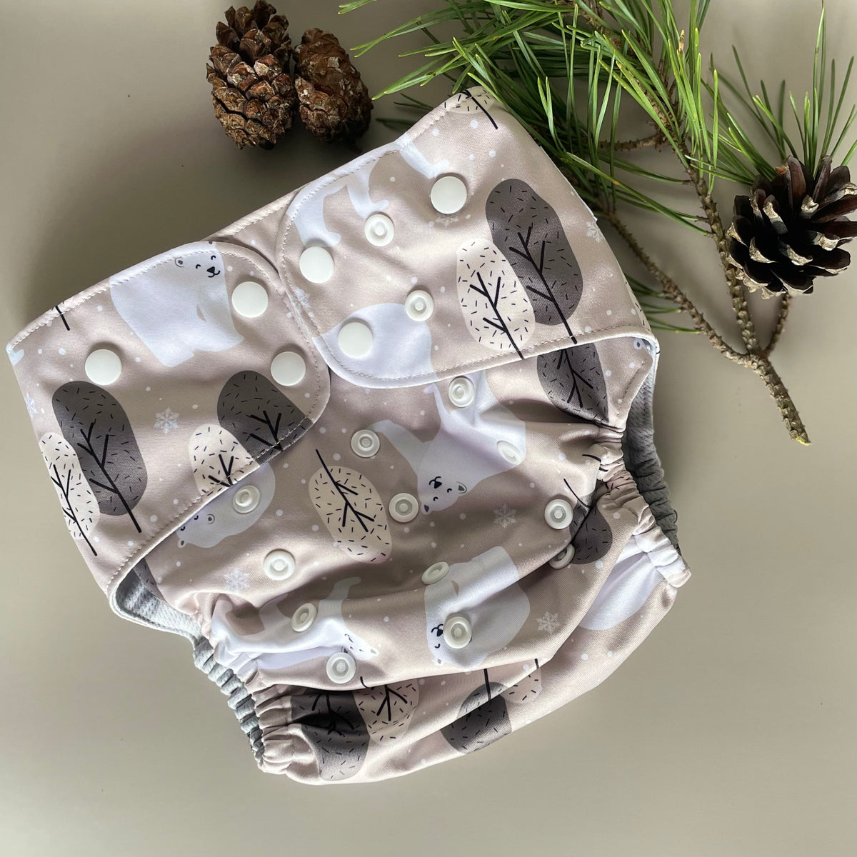 SNOW BEAR - Pocket Diaper – greydendiapersco